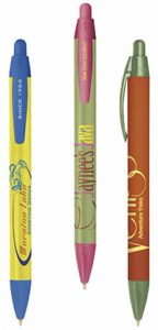 Promotional items - pens, post it notes, cups, napkins, plates