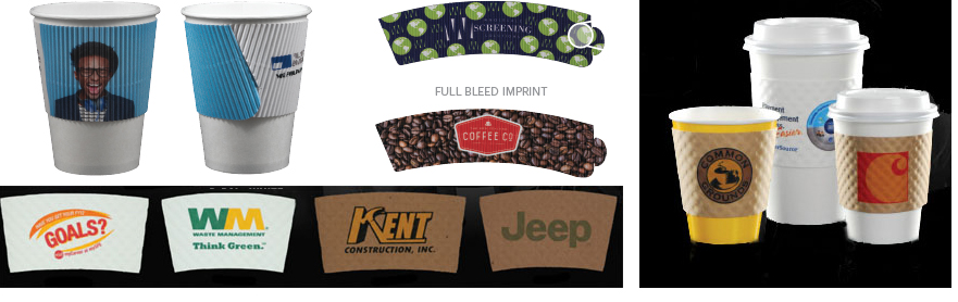 Custom coffee sleeves wholesale java jackets, free shipping